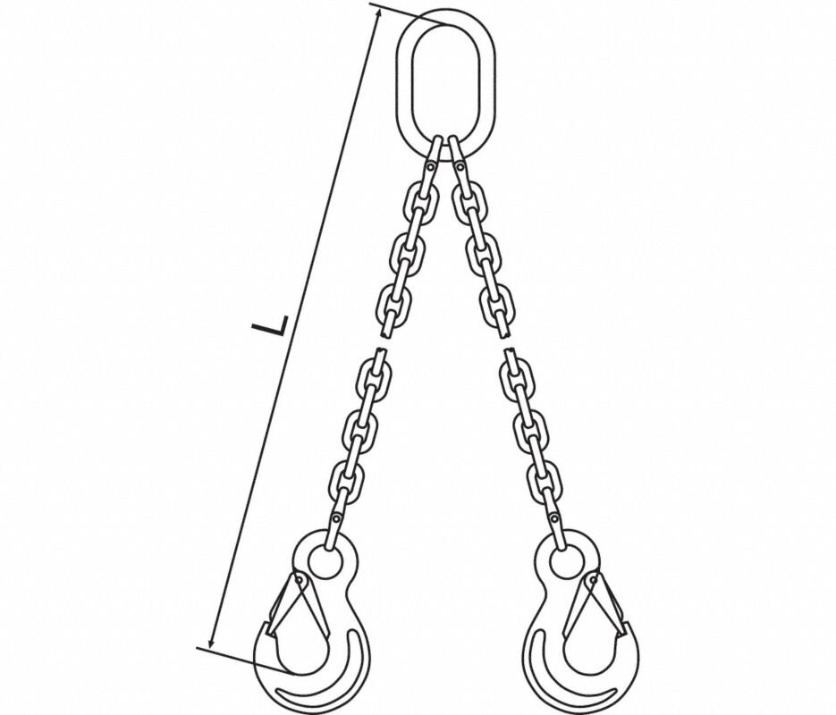 Chain sling 4-legs with latch hooks and grab hooks, grade 80 | Haklift