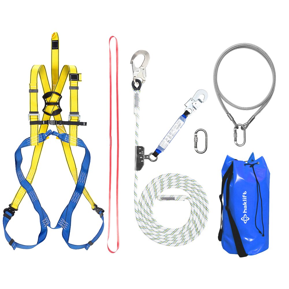 Safety harness kit no.5 With harness, rope, and connectors | Haklift