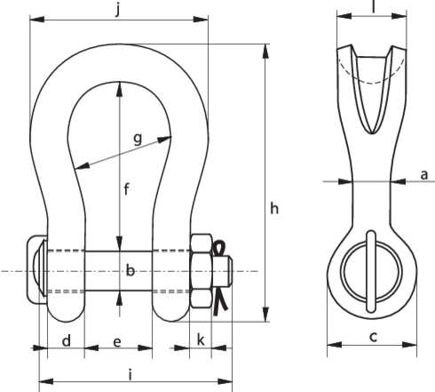 Bow Shackle with Safety Bolt | Haklift
